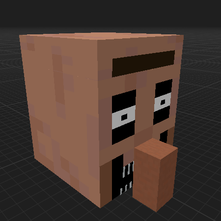 horror villager head – Block Display Models