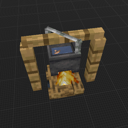 fire with a cauldron – Block Display Models